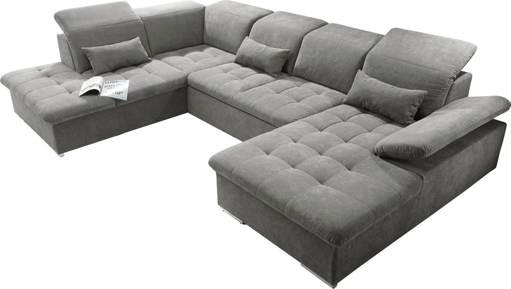 XXXLutz SEDACÍ SOUPRAVA, textil, jílová barva MID.YOU - Sedací soupravy - 002220026710