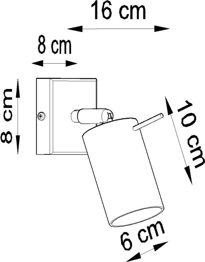 Bílé kovové bodové svítidlo ø 6 cm Etna – Sollux