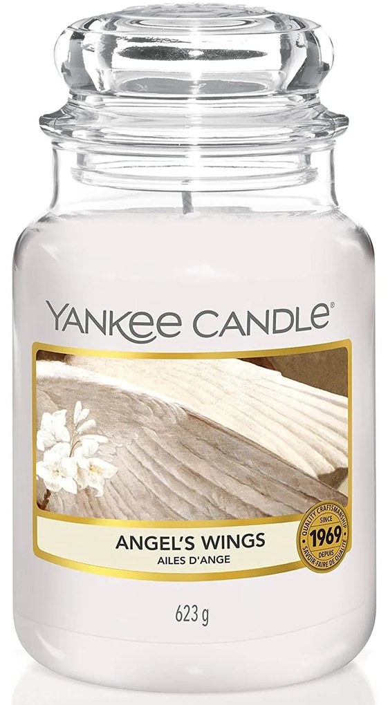 Yankee Candle Svíčka Yankee Candle 623g - Angel’s Wings, bílá barva, sklo, vosk