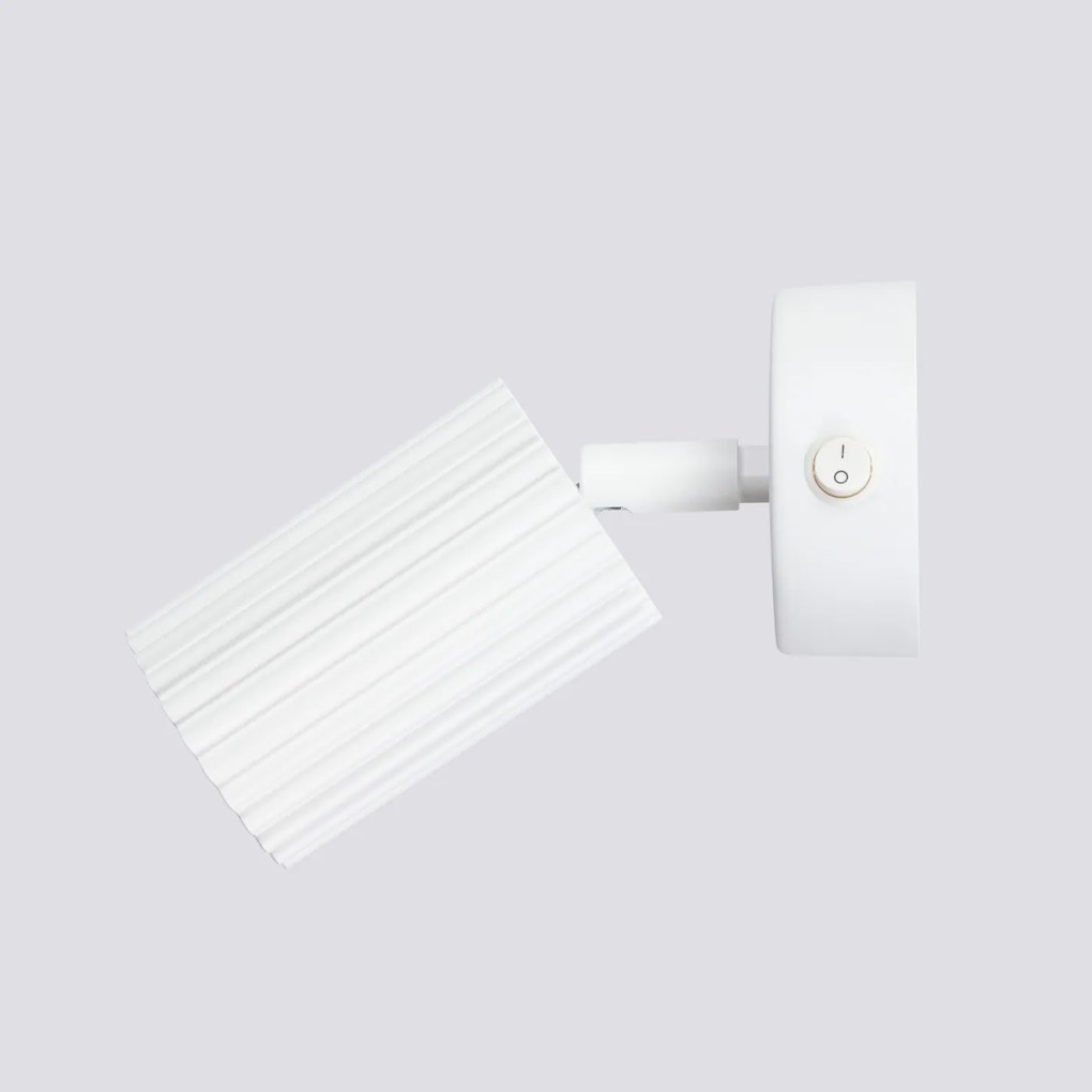 Sollux Lighting Nástěnné svítidlo KARBON bílé s vypínačem