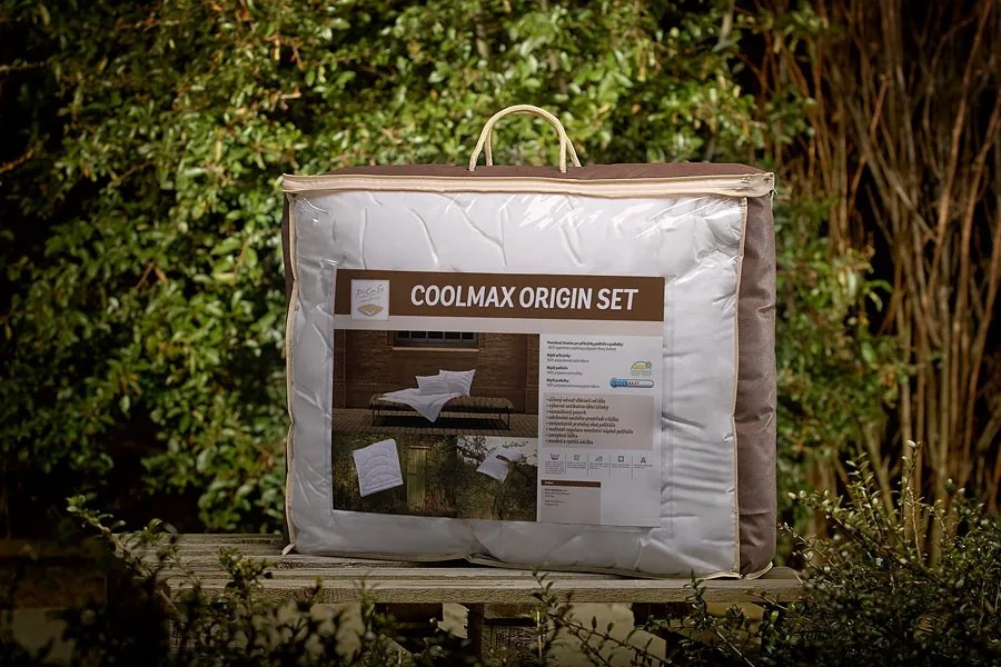 Polštář Coolmax Origin pro rychlý odvod potu Rozměr: 2ks 70x90cm zip+vak (1200 g)