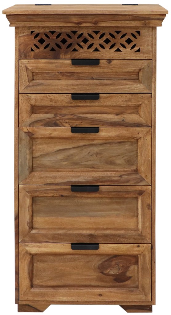 furniture-nabytek.cz - Masivní komoda z dřeva palisandr 60x45x120