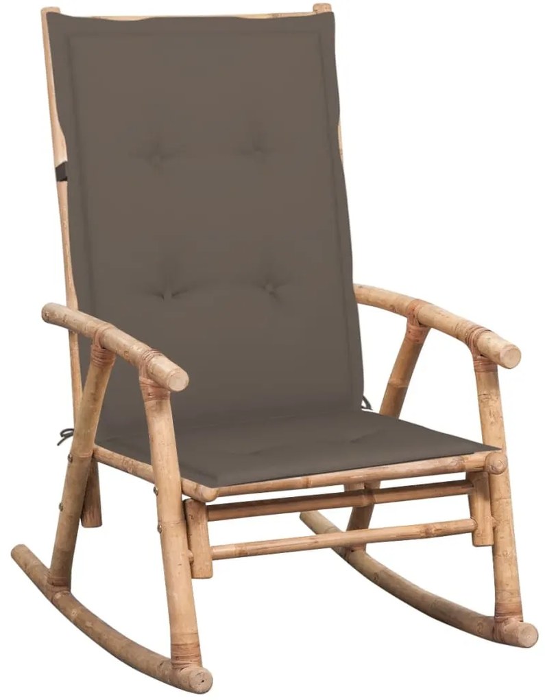 Houpací křeslo s poduškou bambus 3063911