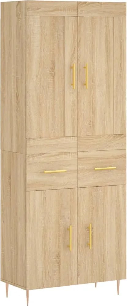 Skříň highboard dub sonoma 69,5 x 34 x 180 cm kompozitní dřevo 3199868