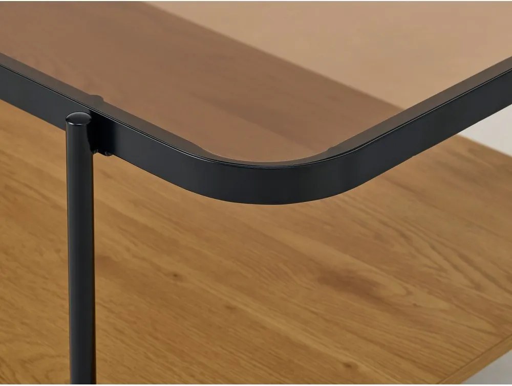 Konferenční stolek se skleněnou deskou v přírodní barvě 60x120 cm Hassel – Unique Furniture