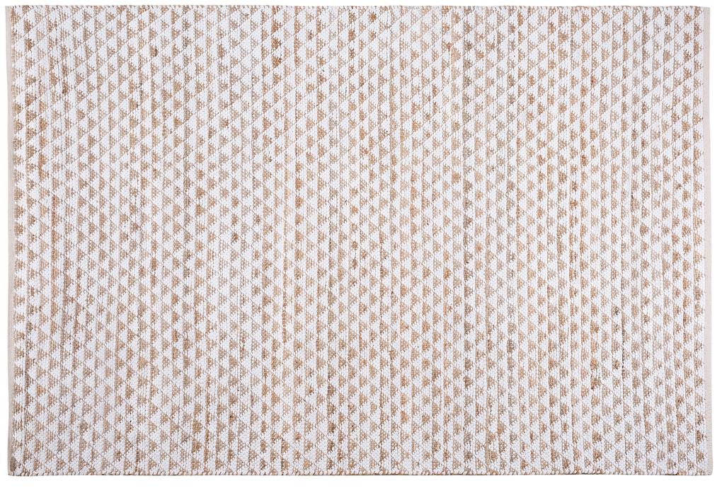 Béžový geometrický koberec 140x200 cm TUNCELI Beliani