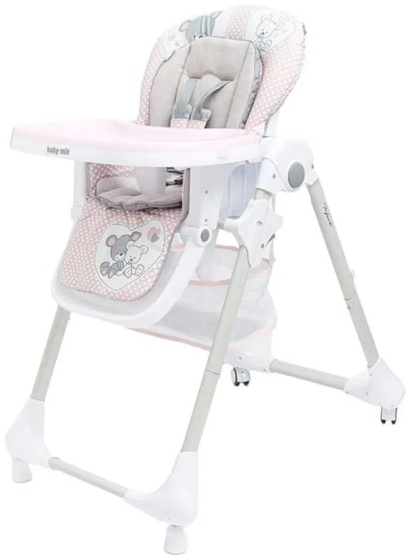 Jídelní židlička Baby Mix Infant pink
