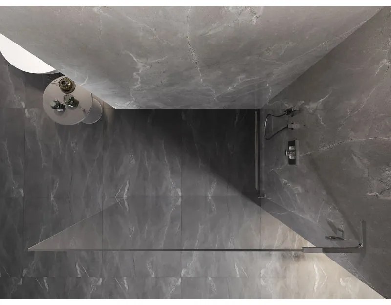 Mexen, Mexen Lunar L sprchová stěna pravá 90 x 200 cm, průhledná 8 mm, chrom - 830L-090-000-01-00-P