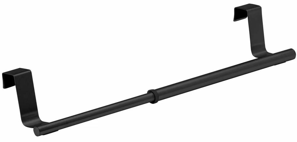 Wenko Nastavitelný nerezový držák na utěrky 36-60 cm, černá
