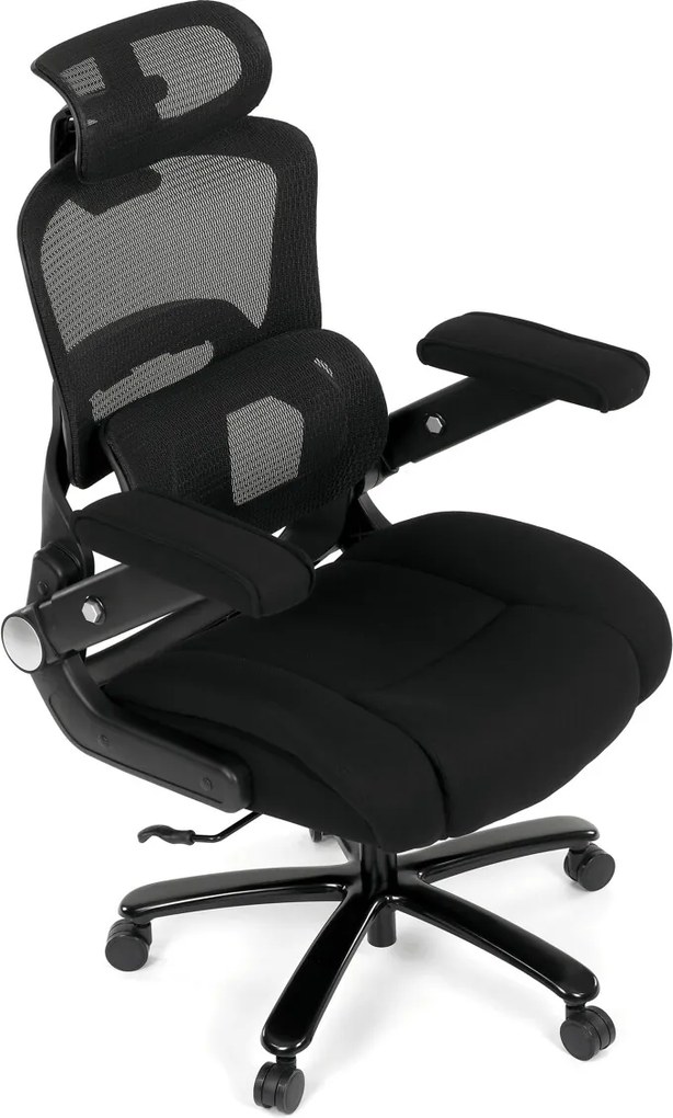 Ergonomická kancelářská židle AIR - černá síťovina / látka
