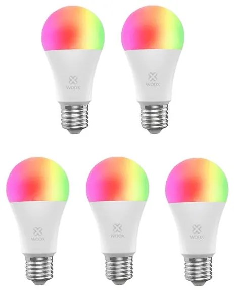 Smart LED žárovka E27 10W RGB CCT WOOX R9074/5pack WiFi Tuya sada 5ks