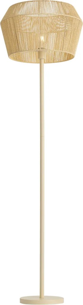 Stojací lampa béžová s papírovým lanovým stínidlem 50/50/30 - Simplo