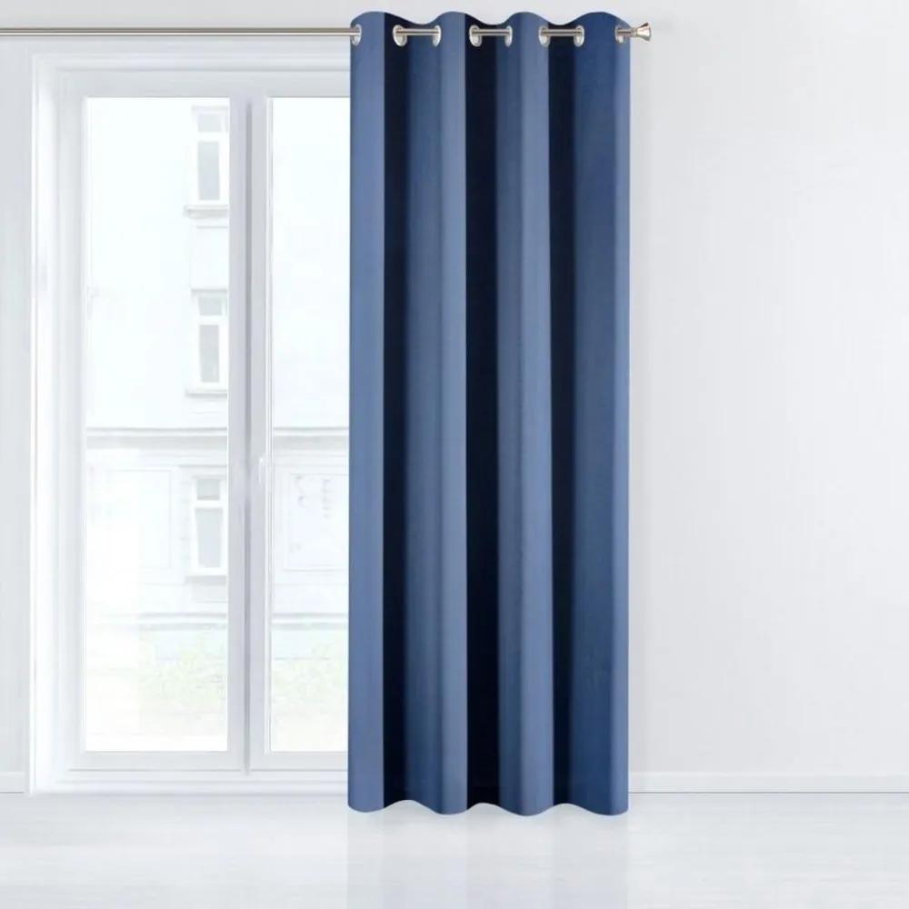 Tmavě modrý zatemňovací závěs do ložnice Délka: 250 cm