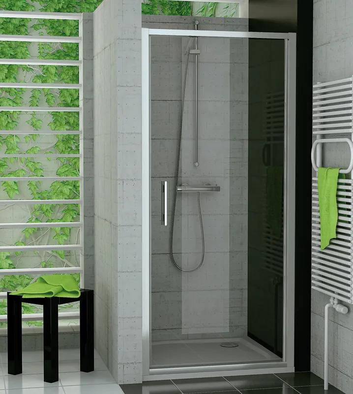 Sanswiss TOP-LINE S TLSP jednokřídlé sprchové dveře 70 cm Šířka: 700 mm, Profil: Aluchrom, Sklo: Hladké čiré
