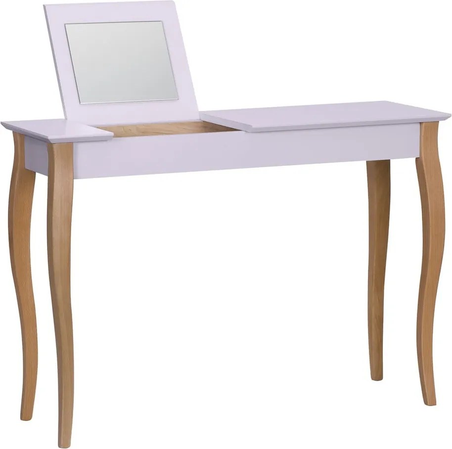 Růžový toaletní stolek se zrcadlem Ragaba Dressing Table, délka 105 cm