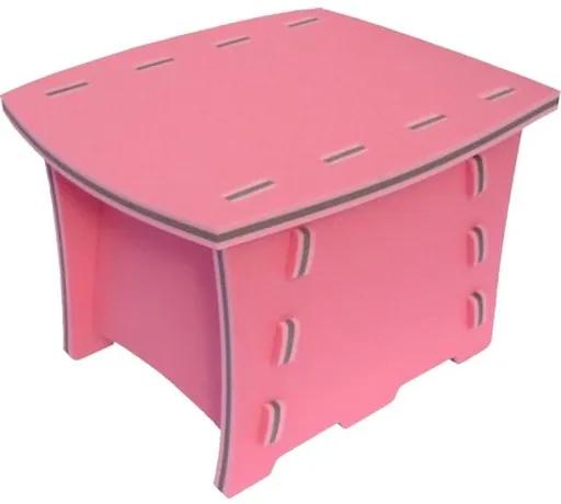 Pěnový stoleček, růžový 60x50x40 cm