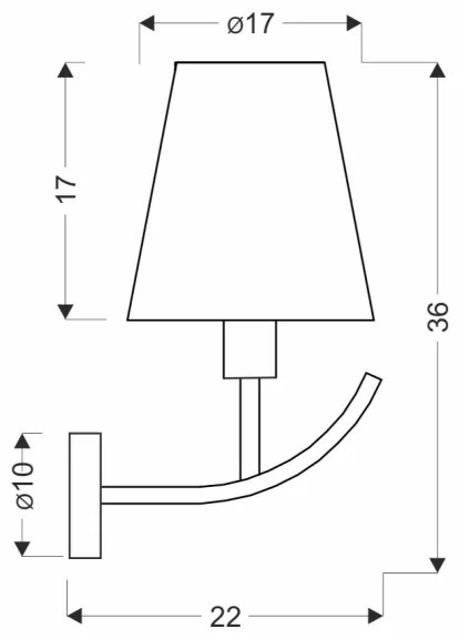 Nástěnná lampa VITORIA 1xE14/40W/230V žlutá/mosaz