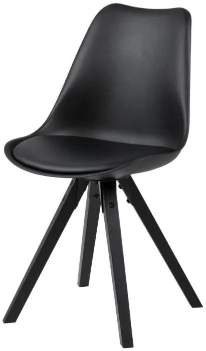 Jídelní židle Edima VII Black PU WAX