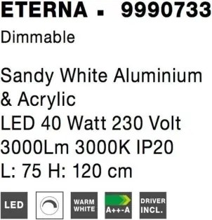 Závěsné LED svítidlo NOVA LUCE ETERNA 40W 3000K 9990733 stmívatelné Triac