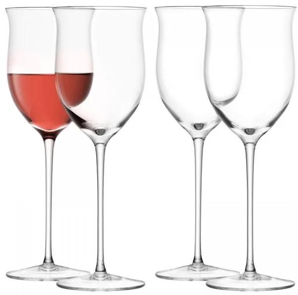 LSA Wine Rosé sklenice skleničky na růžové víno 400ml set 4ks, LSA, Handmade