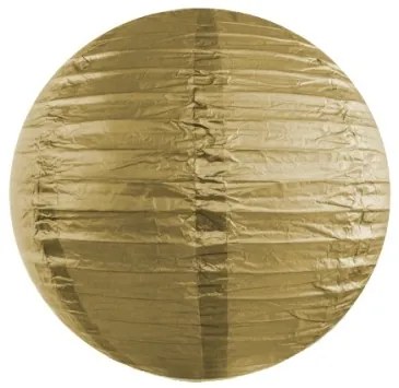 Lampion kulatý 35 cm zlatý