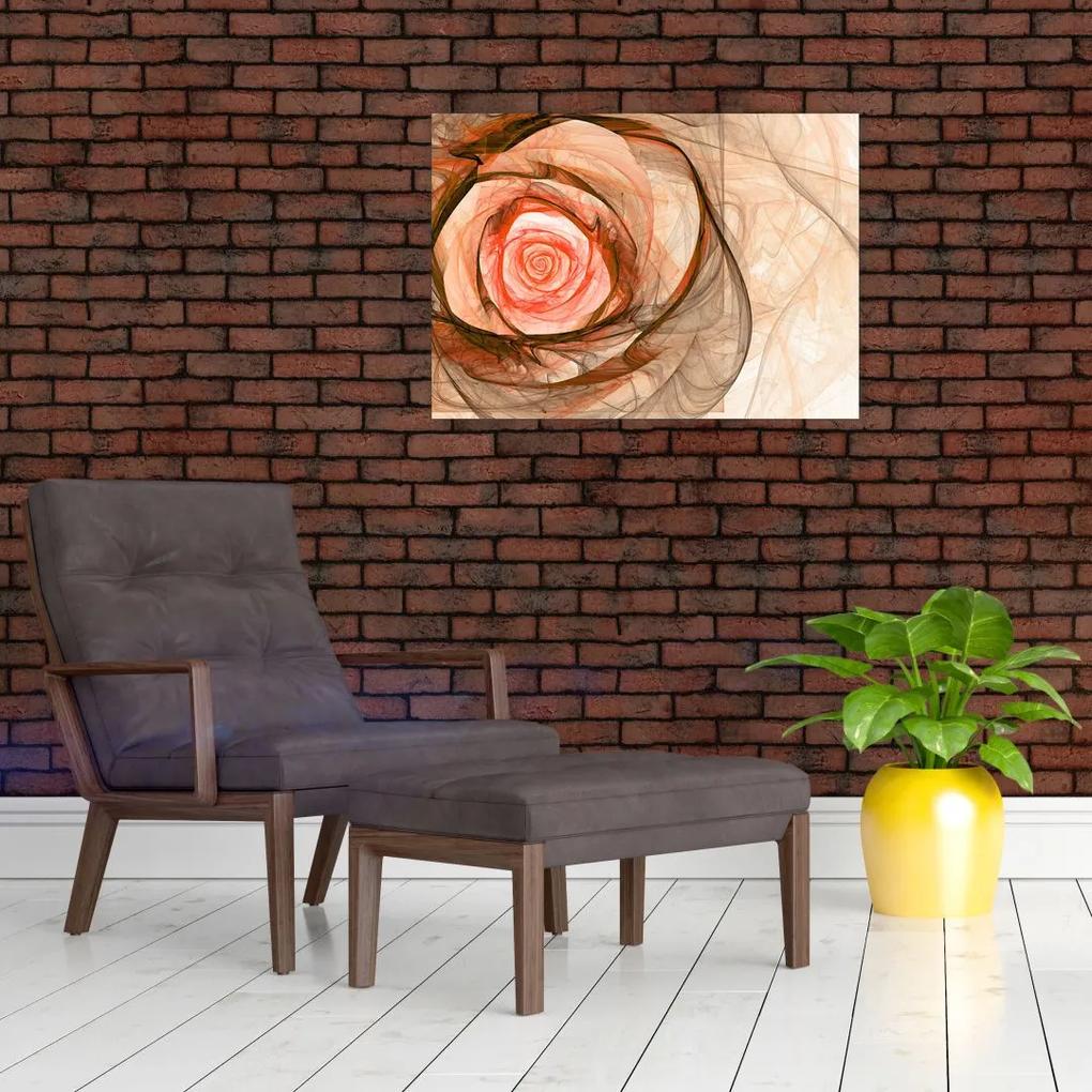 Skleněný obraz - Růže uměleckého duchu (70x50 cm)