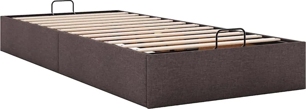 Osmanský rám postele bez matrací tmavě šedá 100x200 cm textil 3310857