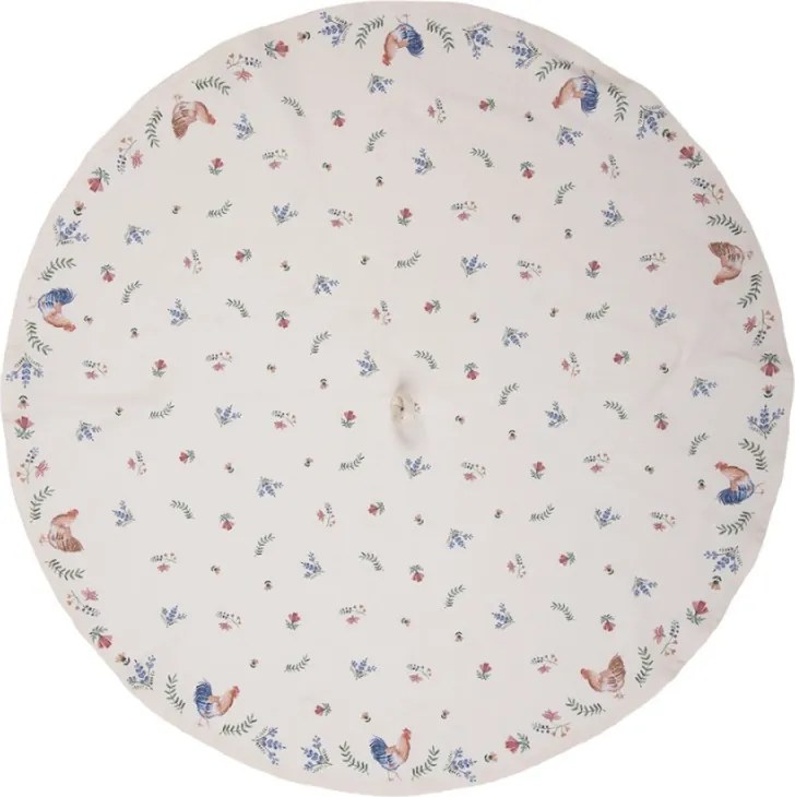Kulatá utěrka Chicken and Rooster – 80 cm