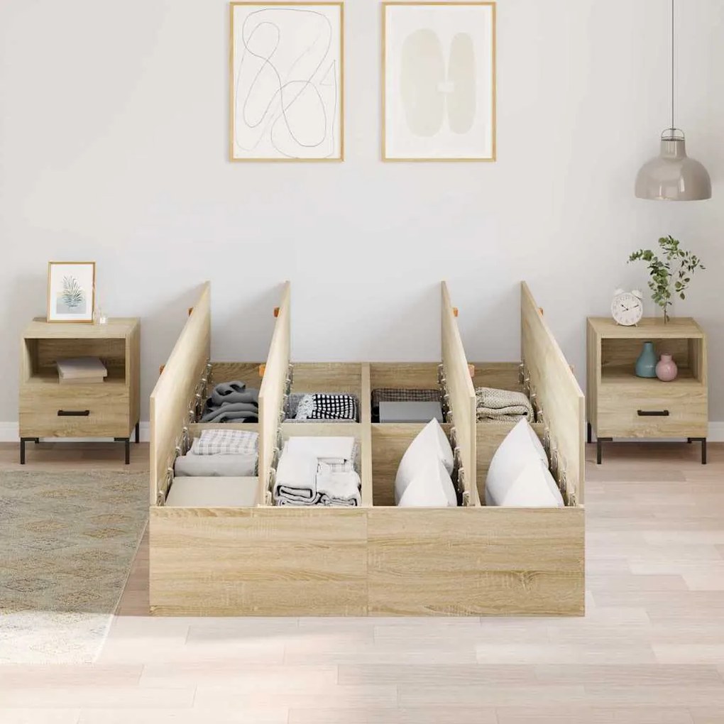 Rám postele s úložným prostorem Sonoma dub 120 x 200 cm 3335367