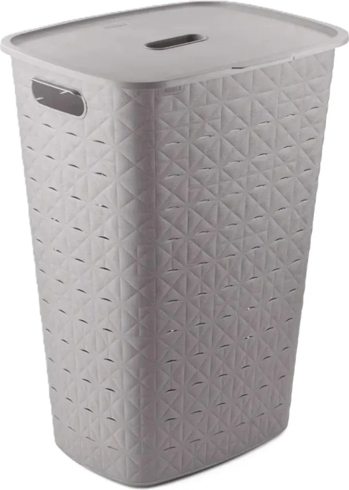 Curver Koš na špinavé prádlo LAUNDRY HAMPER 56L, světle šedý