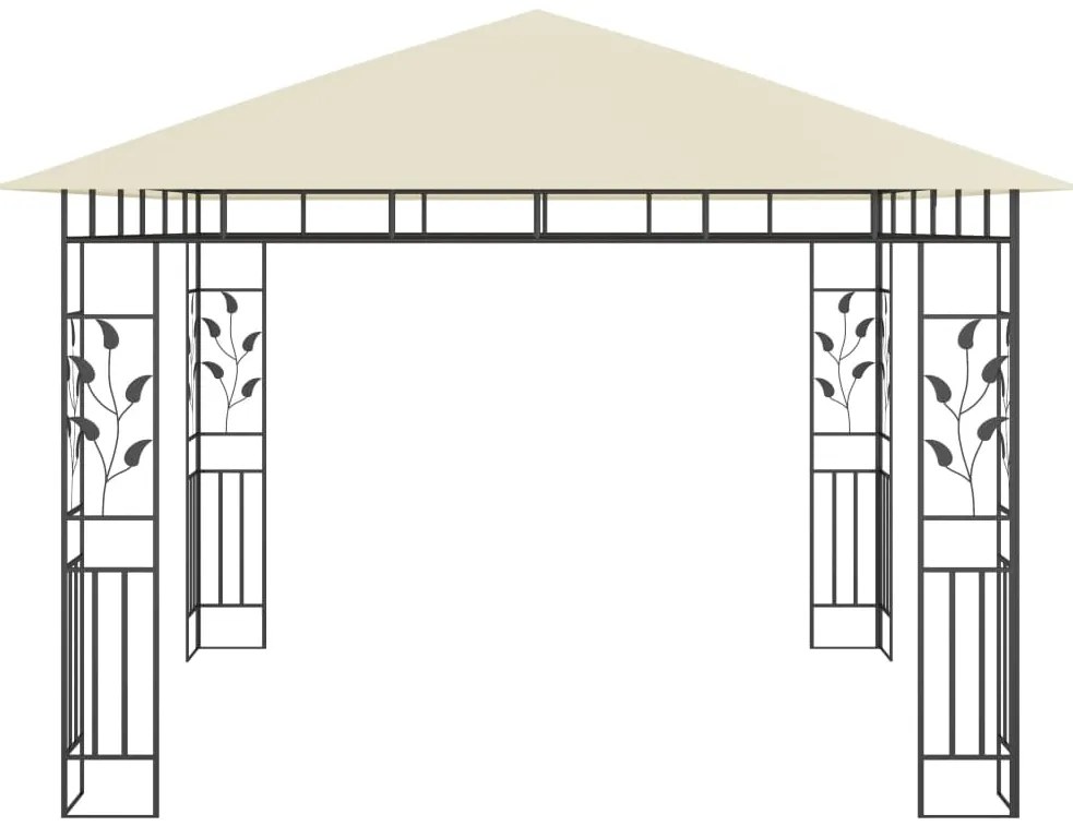vidaXL Marketos Altán s moskytiérou 3 x 3 x 2,73 m krémový 180 g/m²