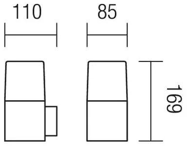 Redo 9265 - Venkovní nástěnné svítidlo TOGO 1xE27/13W/230V IP44