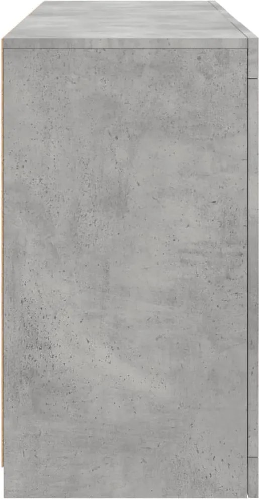 Příborník s LED osvětlením betonově šedý 123 x 37 x 67 cm 3209061