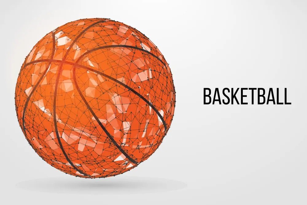 Fototapeta Geometrický Basketbalový Míč Samolepící tapety 254x184