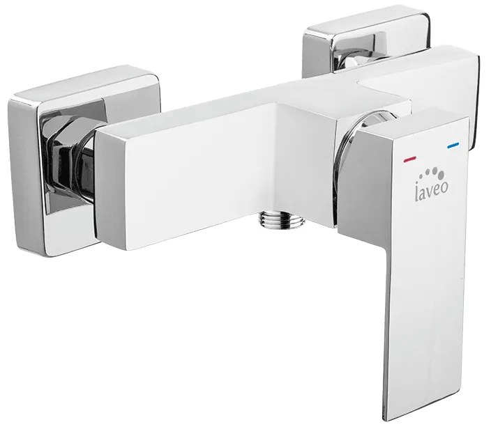 Laveo Kvadrato, sprchová baterie nástěnná h-120, chromová, LAV-BLQ_040D