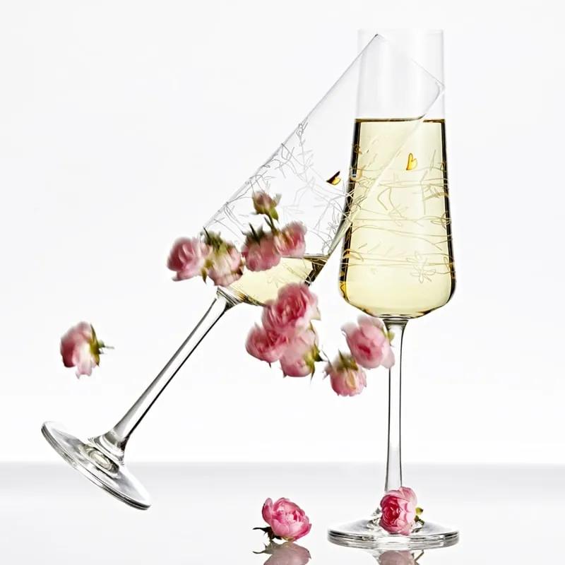 Crystalex Sklenice na šampaňské Xtra 210 ml Love, 2 ks