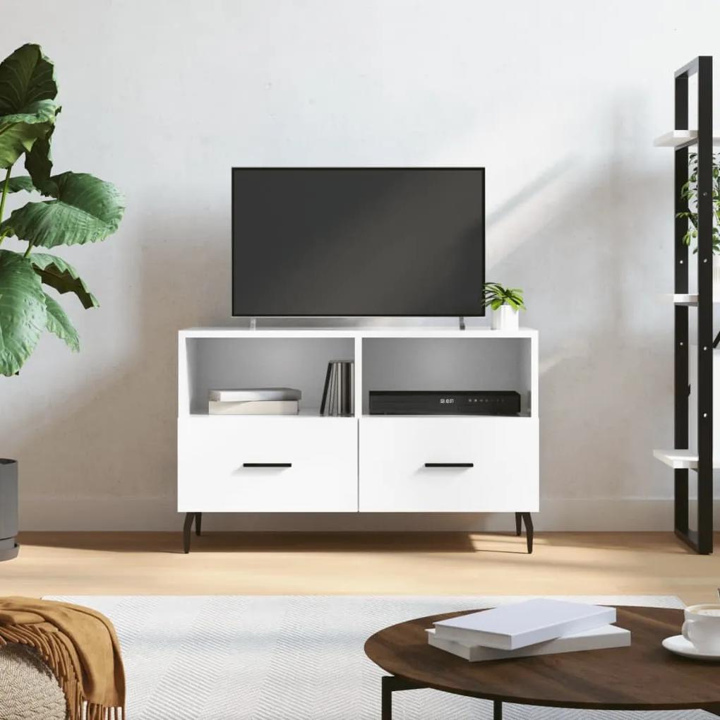 vidaXL TV skříňka 80 x 36 x 50 cm kompozitní dřevo [828989] Barva: bílá s vysokým leskem