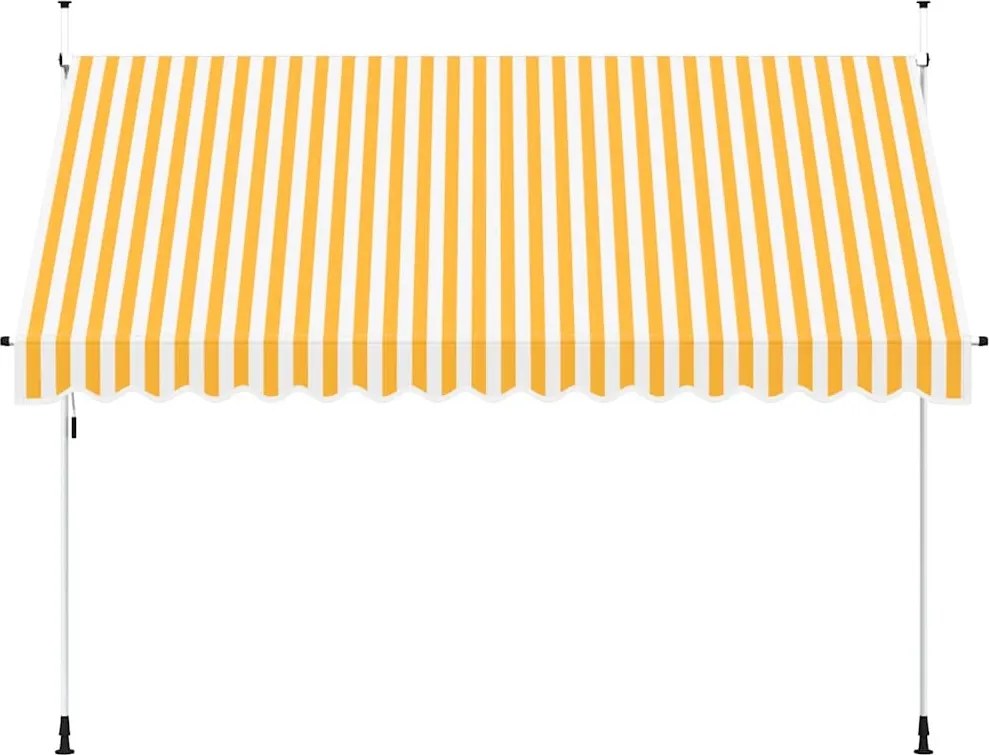 vidaXL Ručně zatahovací markýza 350 cm [43229] Barva: Modro-bílá