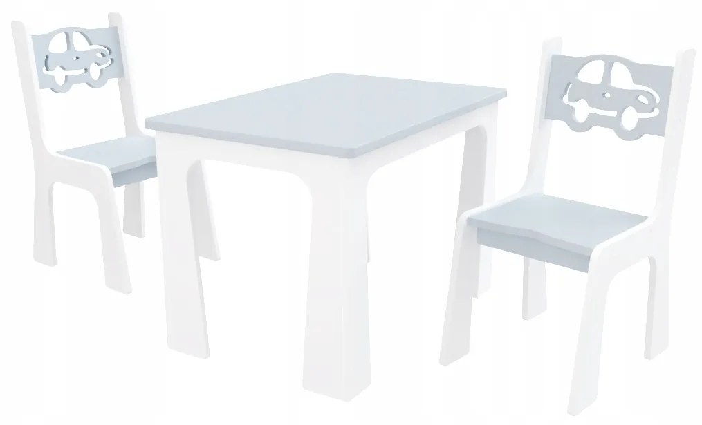 Set dětský stůl se dvěma židličkami Šedá
