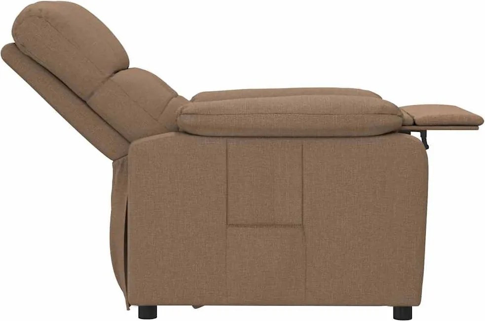 Polohovací křeslo hnědé textil 289666