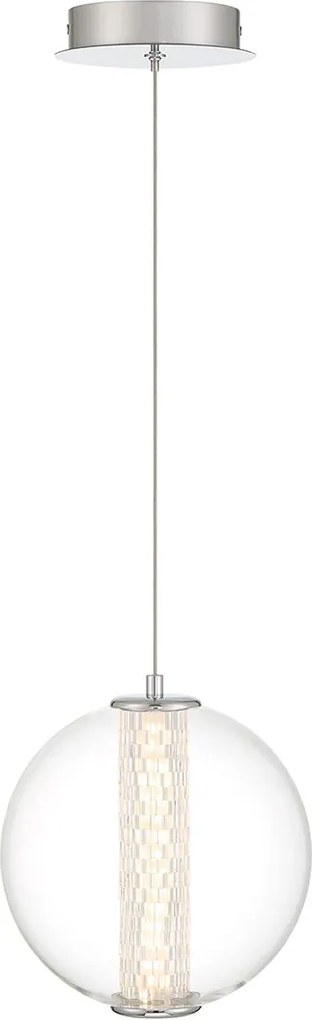 Designový lustr koule Eurofase Atomo Chrom LED 9W 3000K