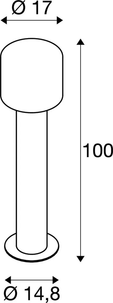LA 1004681 OVALISK 100 FL venkovní LED stojací svítidlo antracit CCT switch 3000/4000 K - BIG WHITE (SLV)