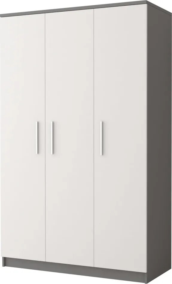 IDZ Šatní skříň OMEGA II 3D 19, 120 cm Bílá/Grafit