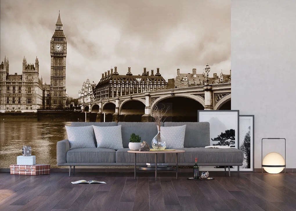 Fototapeta na zed' Nostalgický Výhled na Big Ben | 360 x 254 cm | DFTS0480