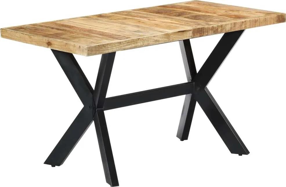 vidaXL Jídelní stůl 140 x 70 x 75 cm masivní bělené mangovníkové dřevo [247439] Barva: Vícebarevný