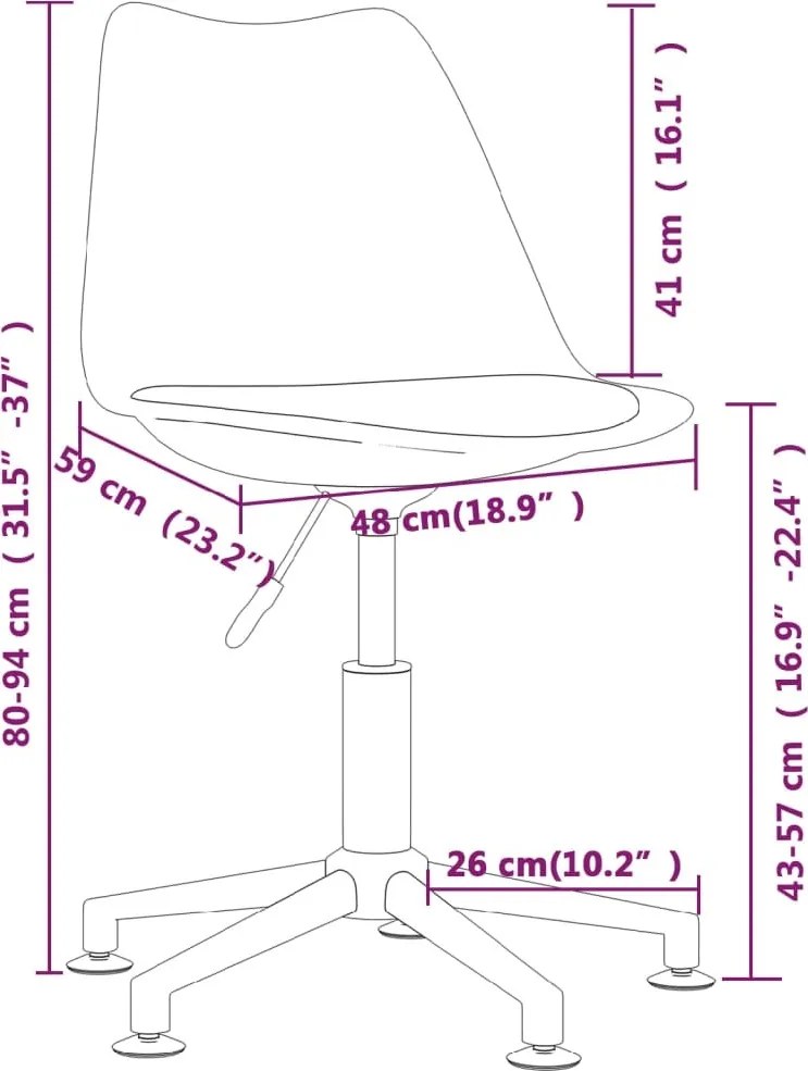 vidaXL Otočné jídelní židle 4 ks textil [3085409] Barva: Hnědá