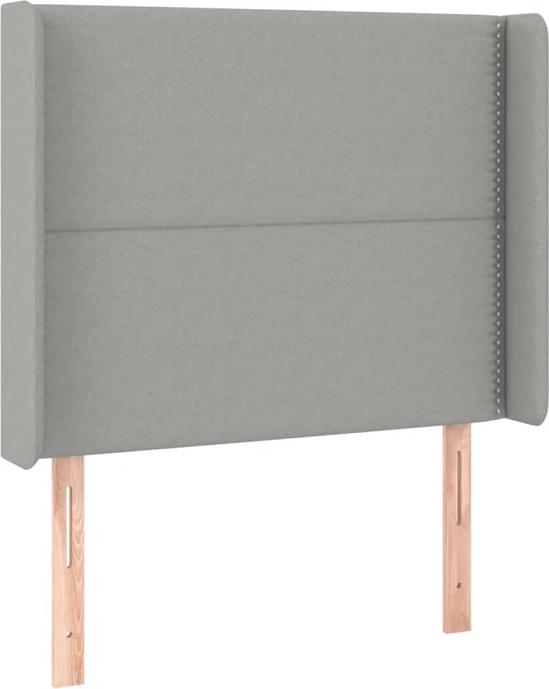 Box spring postel s matrací a LED světle šedá 90x190 cm textil 3138757