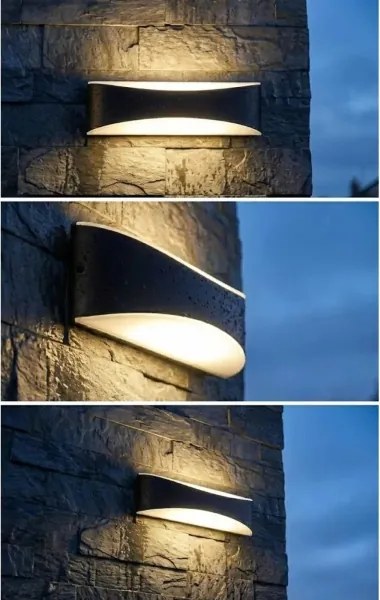 LED Venkovní nástěnné svítidlo LED/10W/230V IP65 černá