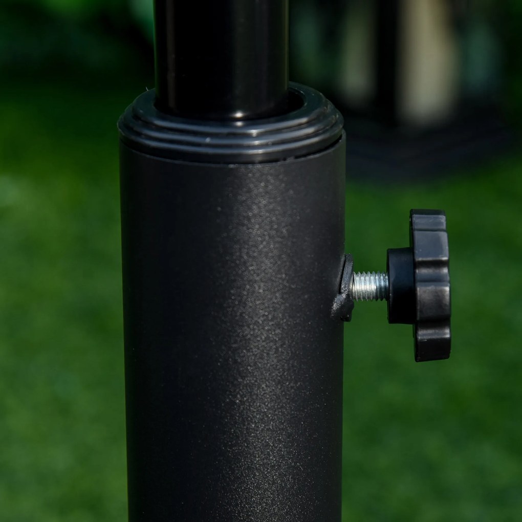 Stojan na slunečník Outsunny 13 kg – Stojan na slunečníky s držákem pro tyče průměru 35 mm/38 mm/48 mm do zahrady, na balkon, starožitný bronz