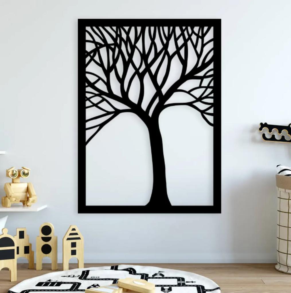 Rodinný strom života - dřevěná dekorace na zeď od 2opice.cz Materiál: ČERNÝ EBEN, Velikost (mm): 1100 x 815